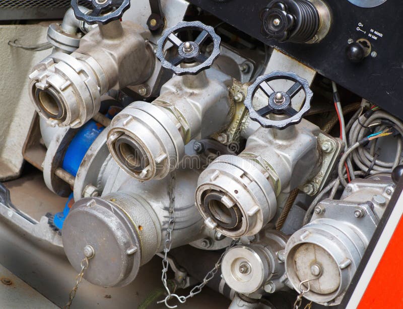 Fire truck valves stock photo. Image of apparatus, dashboard - 29196218