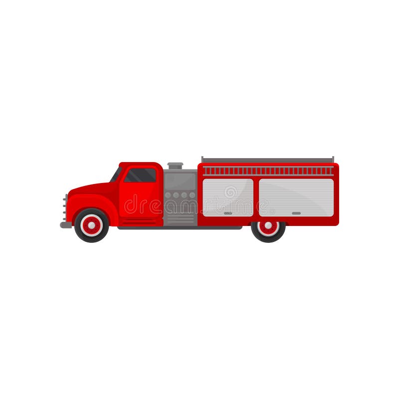 Side View Fire Truck Stock Illustrations – 471 Side View Fire Truck ...