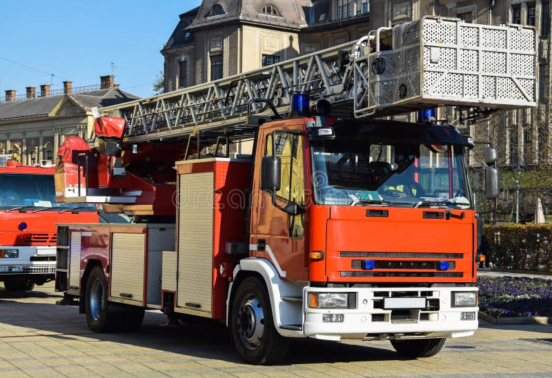 Fire truck vehicle stock image. Image of ladder, firefighting - 61792505