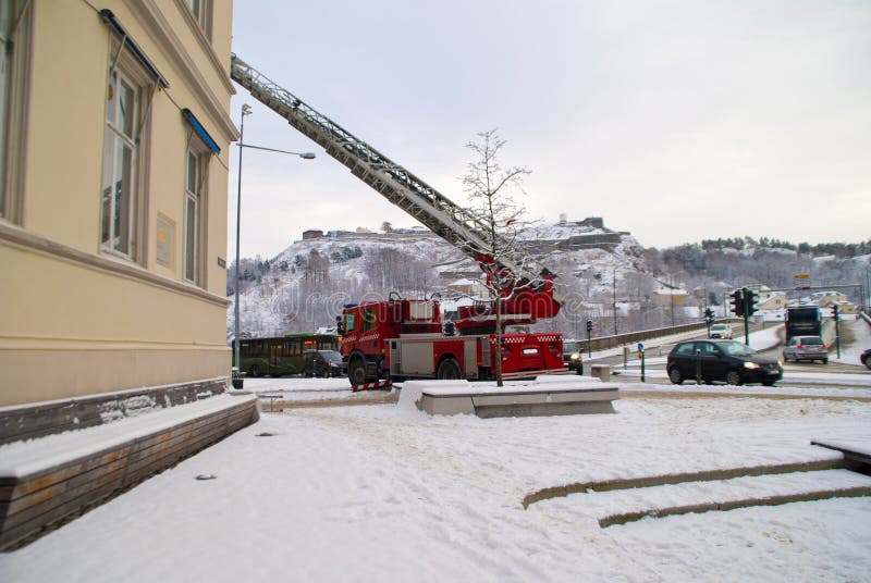 Fire truck (ladder car) stock image. Image of danger - 24995071
