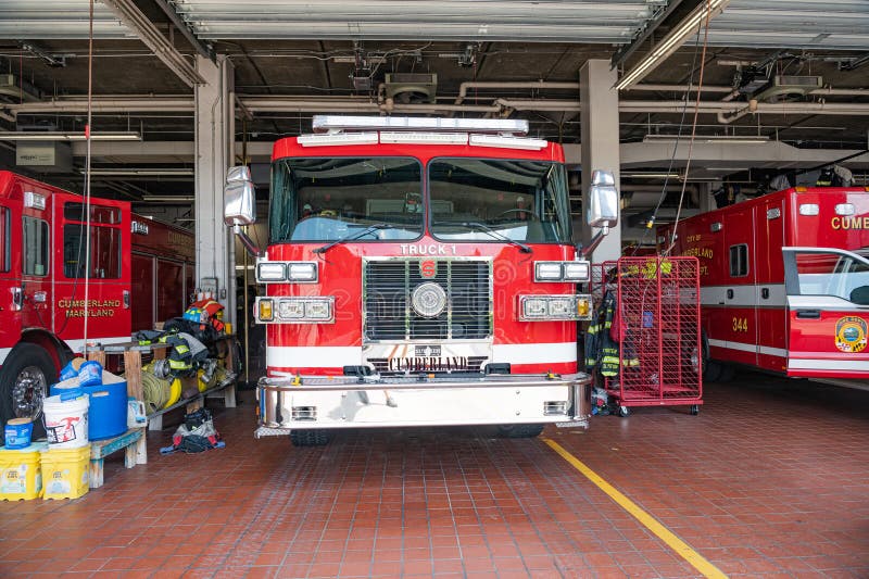 Fire Trucks in the Fire Station Editorial Photography - Image of city ...