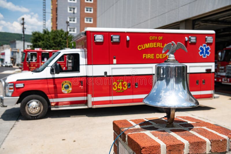 Fire Trucks in the Fire Station in Maryland USA Editorial Photography ...