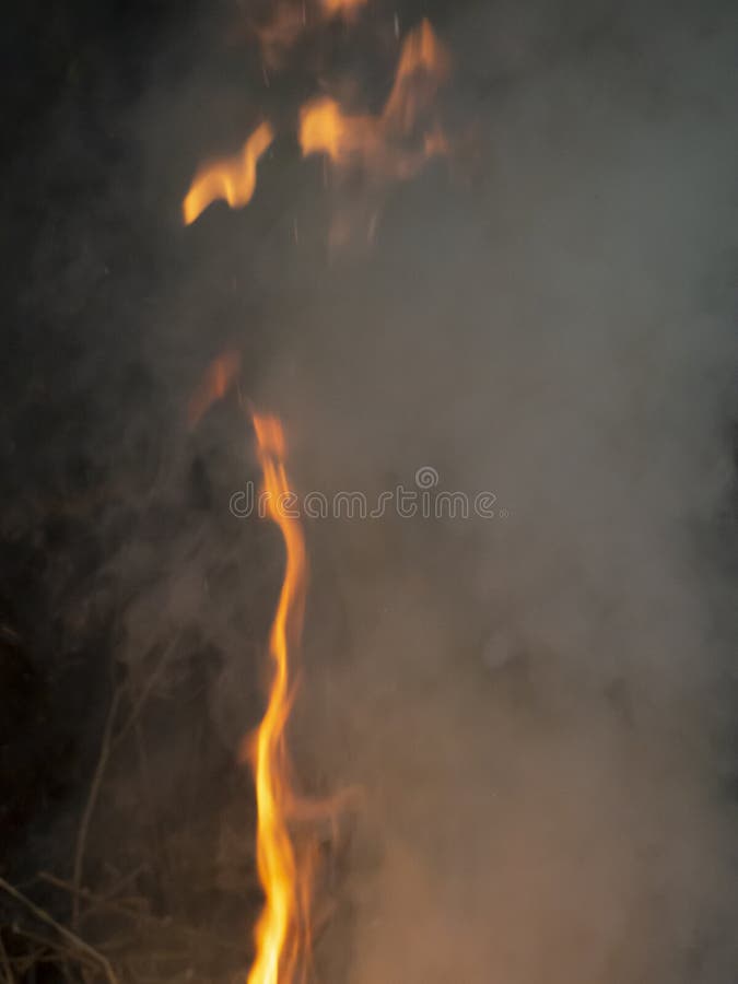 Fire Under the Heavy Smoke Dark Style Stock Photo - Image of dangerous ...