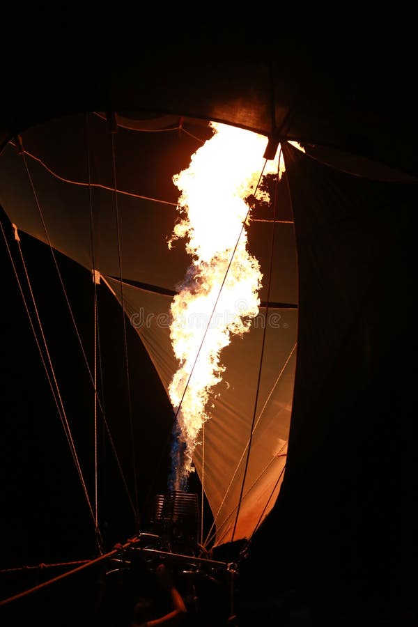 Fire Used for Floating Balloon is Working Stock Photo - Image of fuel ...