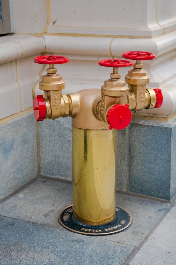 Fire Valve and Hydrant in Building Wall Editorial Photography - Image ...