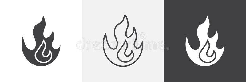 Fire vecor icon set stock vector. Illustration of logo - 340693743