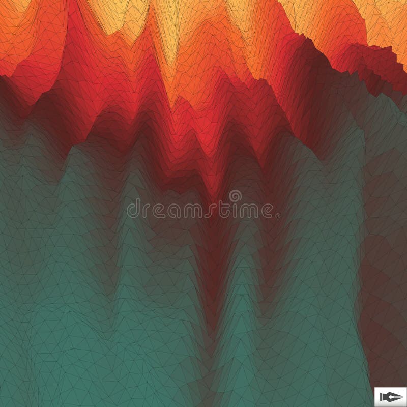 Fire Vector Background. Mosaic. Abstract Mesh Illustration. Stock ...