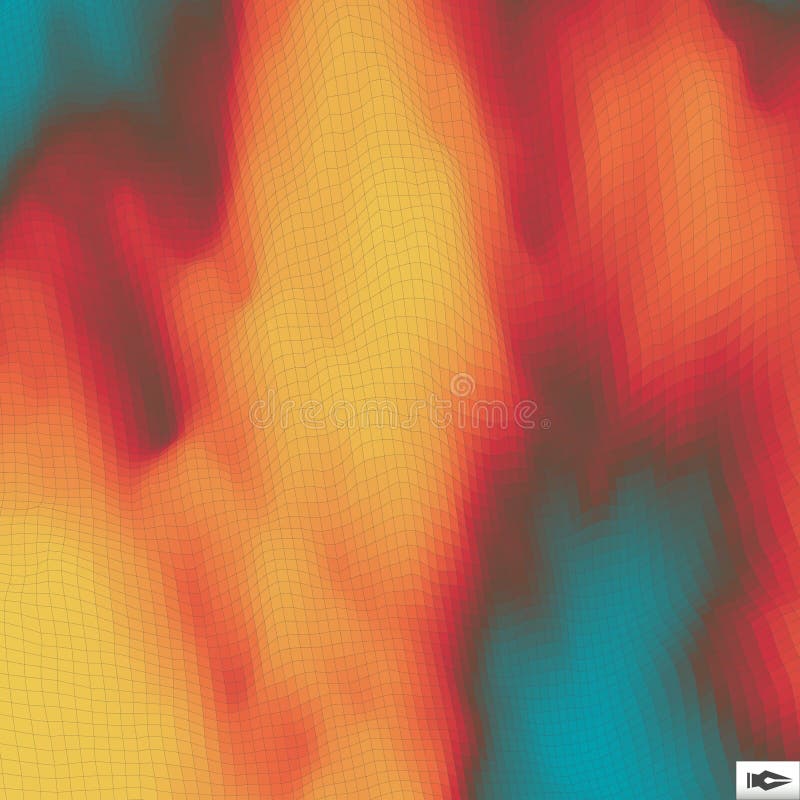 Fire Vector Background. Mosaic. Abstract Mesh Illustration Stock Vector ...