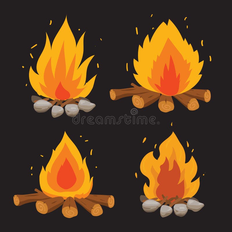Fire Vector Collection Design Stock Vector - Illustration of power ...