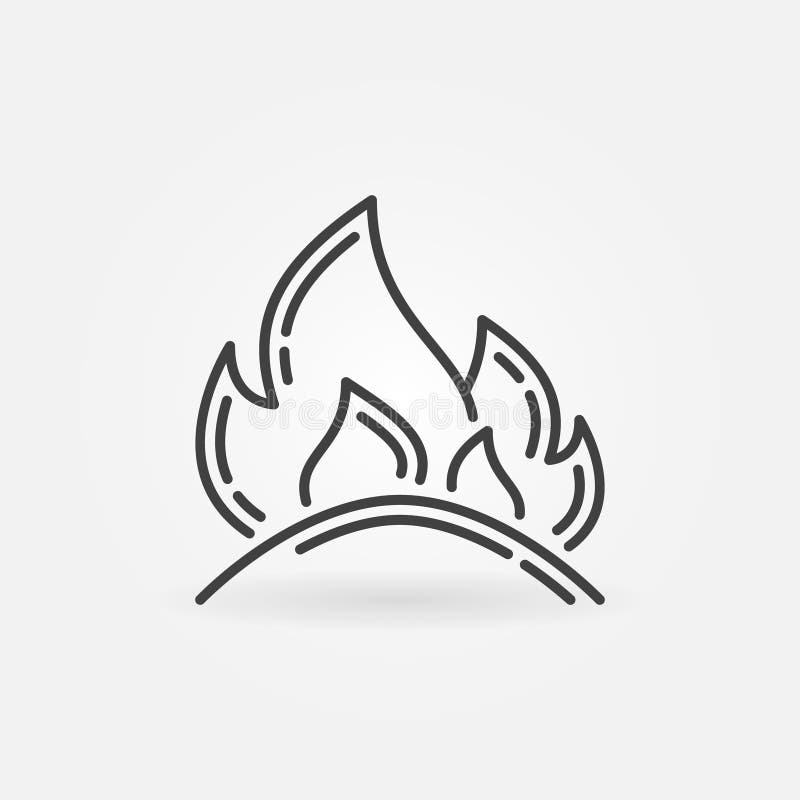 Fire Vector Flame Concept Icon in Thin Line Style Stock Vector ...