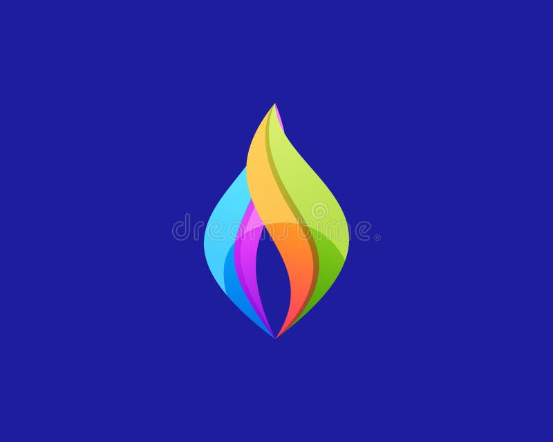 Fire Vibrant Gradient Logo Design. Flame, Bonfire, Burn, Energy Vector ...