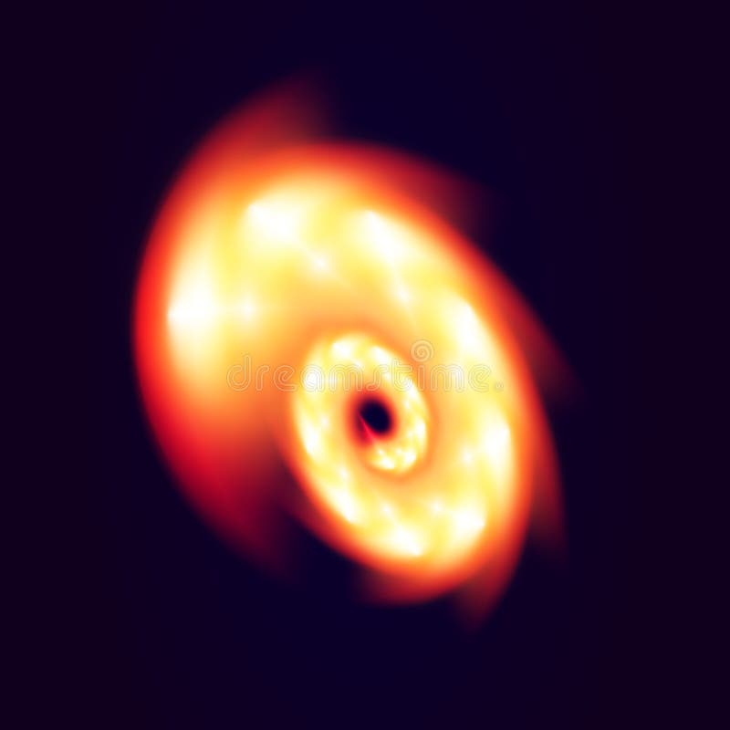 Fire Vortex on Dark Background. Ring of Fire. Vector Illustration ...