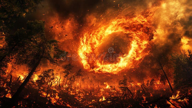 Fire Vortex Forms Amid Devastating Forest Fire Creating Chaos and ...