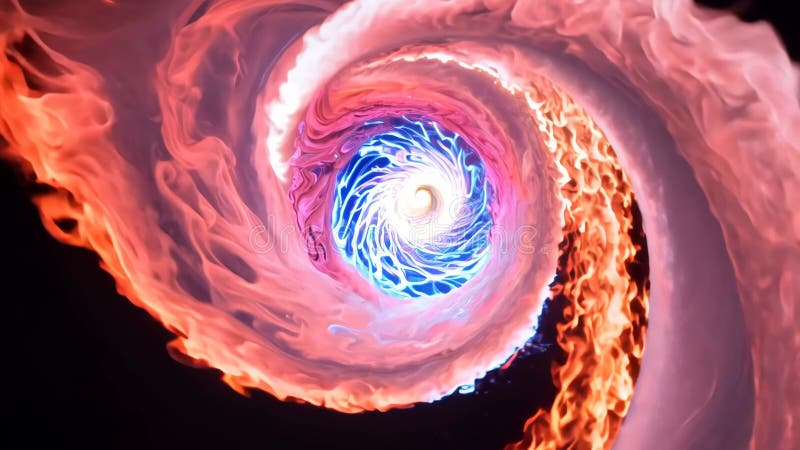 Fire Vortex Spinning in Flame Swirls. Burning Backdrop with Blazing ...