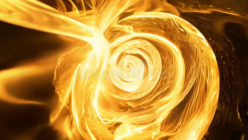 Fire Vortex Spinning in Flame Swirls. Burning Backdrop with Blazing ...