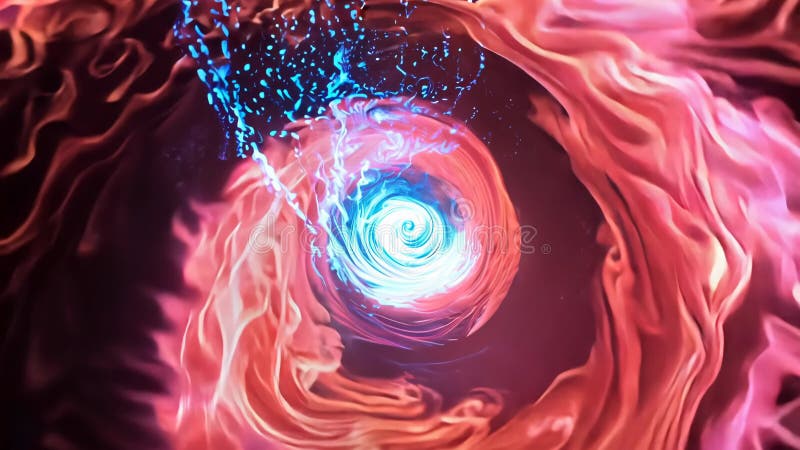 Fire Vortex Spinning in Flame Swirls. Burning Backdrop with Blazing ...