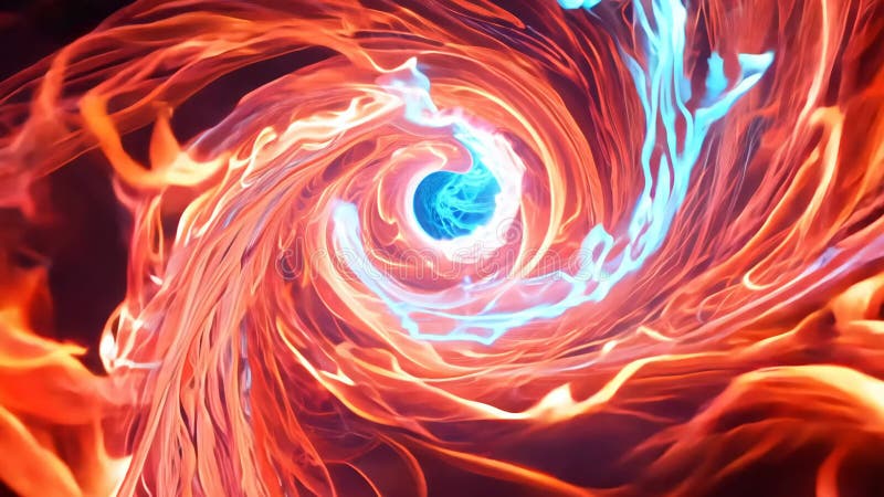 Fire Vortex Spinning in Flame Swirls. Burning Backdrop with Blazing ...