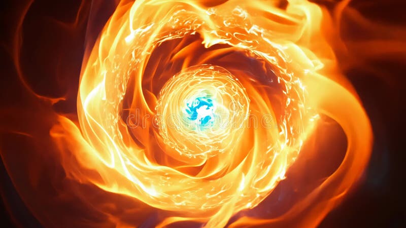 Fire Vortex Spinning in Flame Swirls. Burning Backdrop with Blazing ...