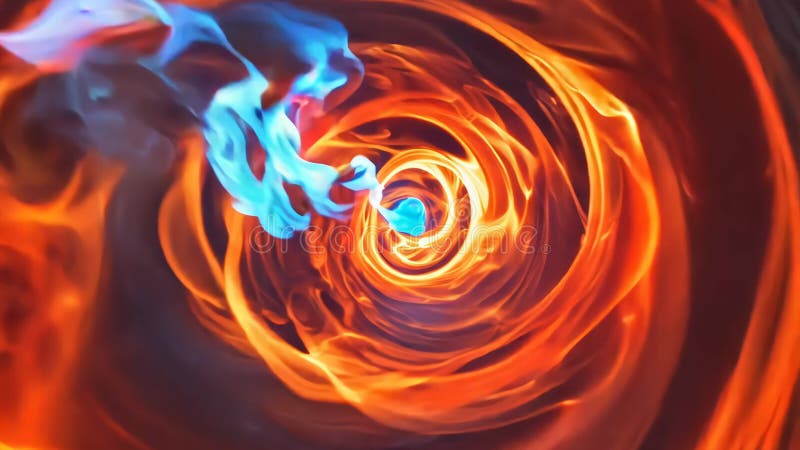 Fire Vortex Spinning in Flame Swirls. Burning Backdrop with Blazing ...