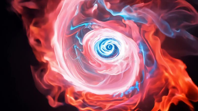Fire Vortex Spinning in Flame Swirls. Burning Backdrop with Blazing ...