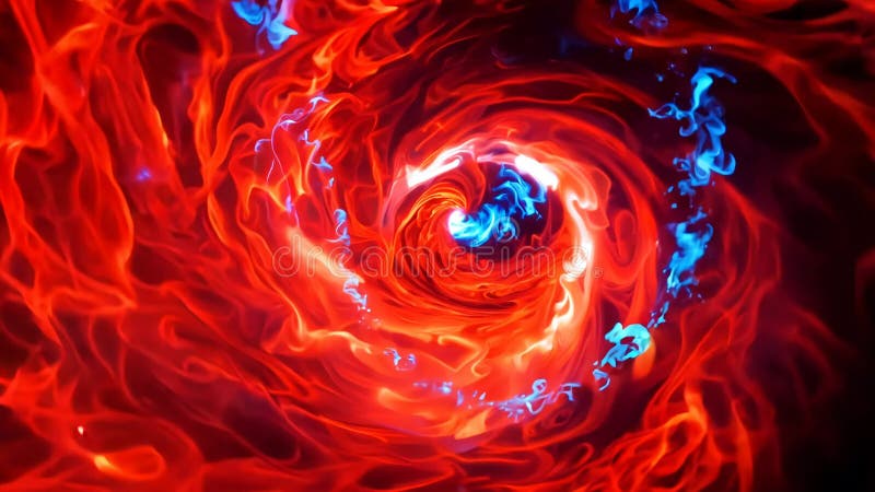 Fire Vortex Spinning in Flame Swirls. Burning Backdrop with Blazing ...