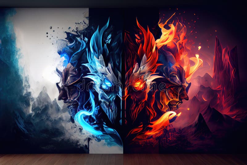 Fire And Ice Phoenix Wallpaper