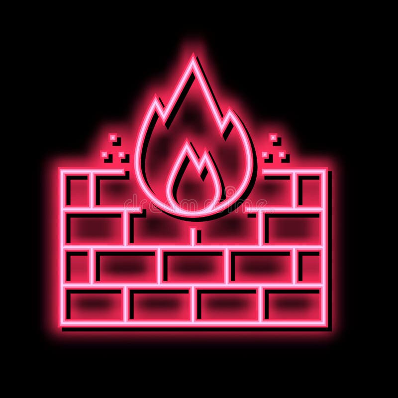 Fire Wall Color Icon Vector Illustration Stock Vector - Illustration of ...