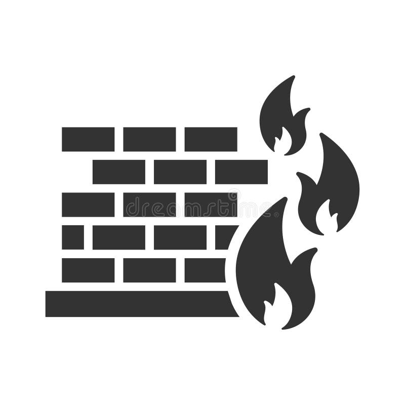 Fire wall icon stock vector. Illustration of beautiful - 196720423