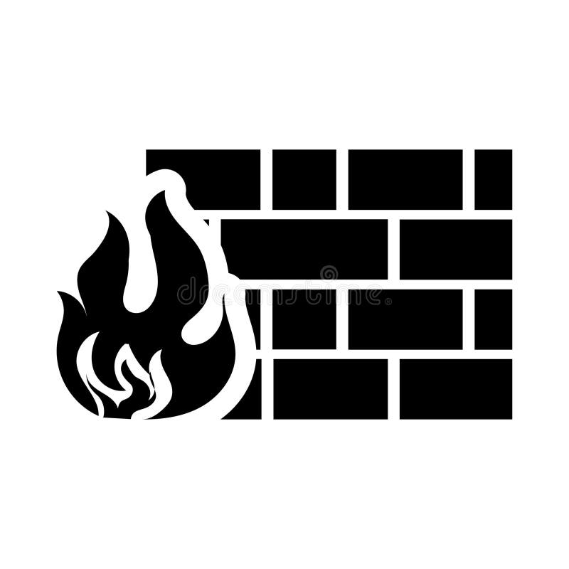 Fire Wall Icon stock vector. Illustration of graphic - 284063613