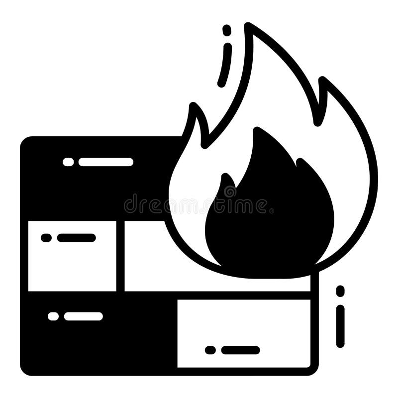 Fire Wall, Protection and Security Vector Icons Set Cyber Computer ...