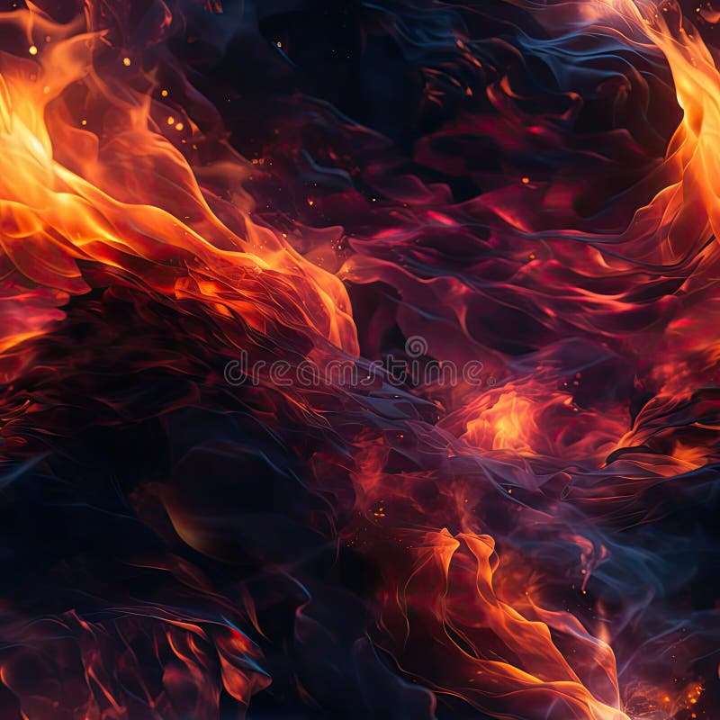 Fire Wallpapers with Flowing Textures and Complex Layers (tiled Stock ...