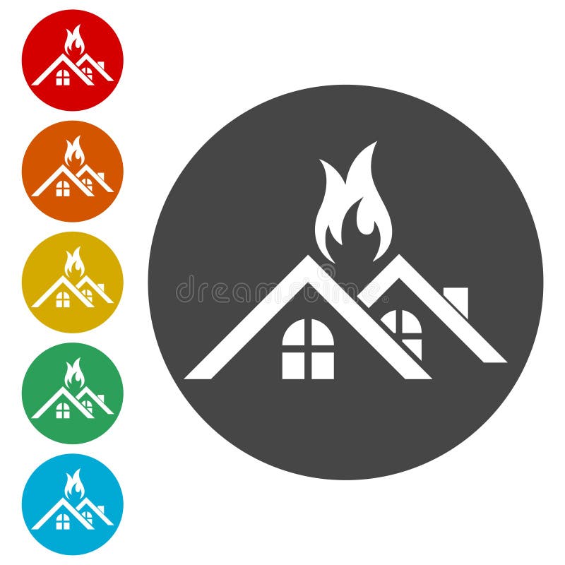 Fire warning icon sign stock vector. Illustration of icon - 107825667