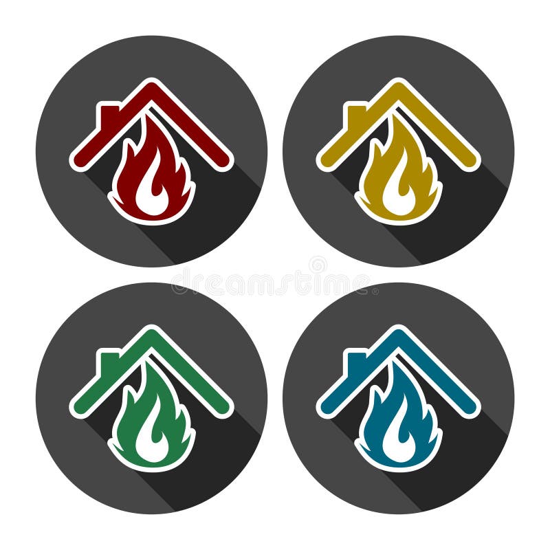 Fire warning icon stock vector. Illustration of flame - 127719285