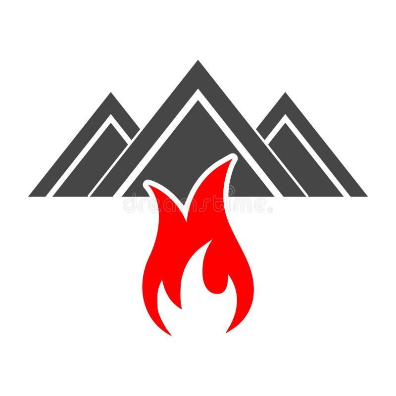 Fire warning icon stock vector. Illustration of flame - 175256118