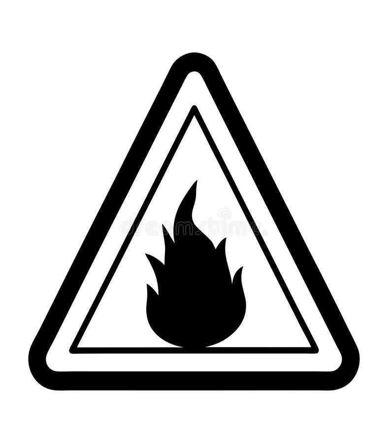 Fire Warning Sign, Fire Icon, Fire Logo, Fire Vector, Fire Silhouette ...
