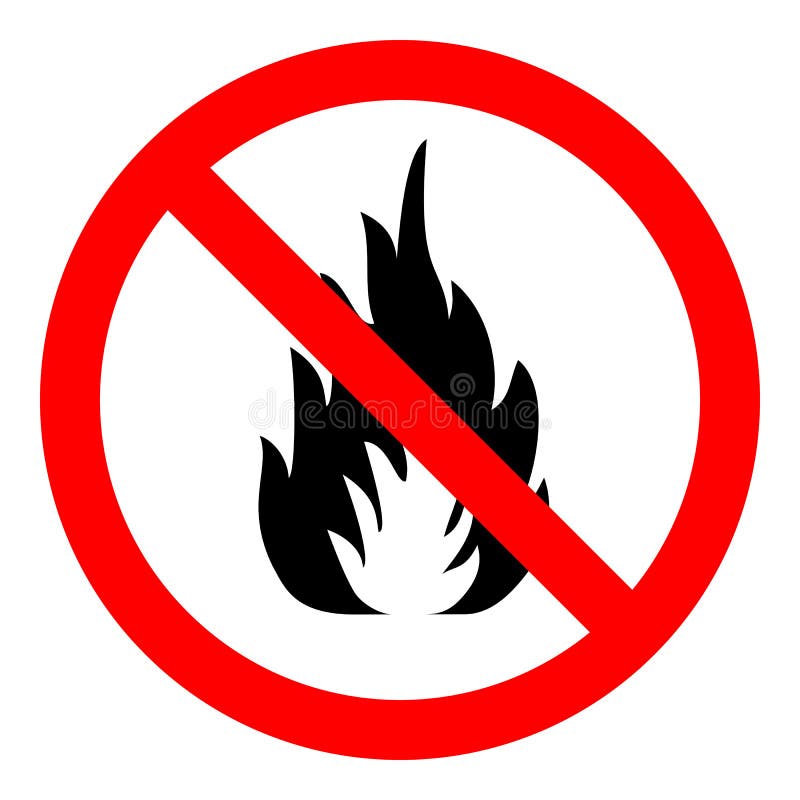 Fire Warning Sign. Flammable, Inflammable Substances Stock Vector ...