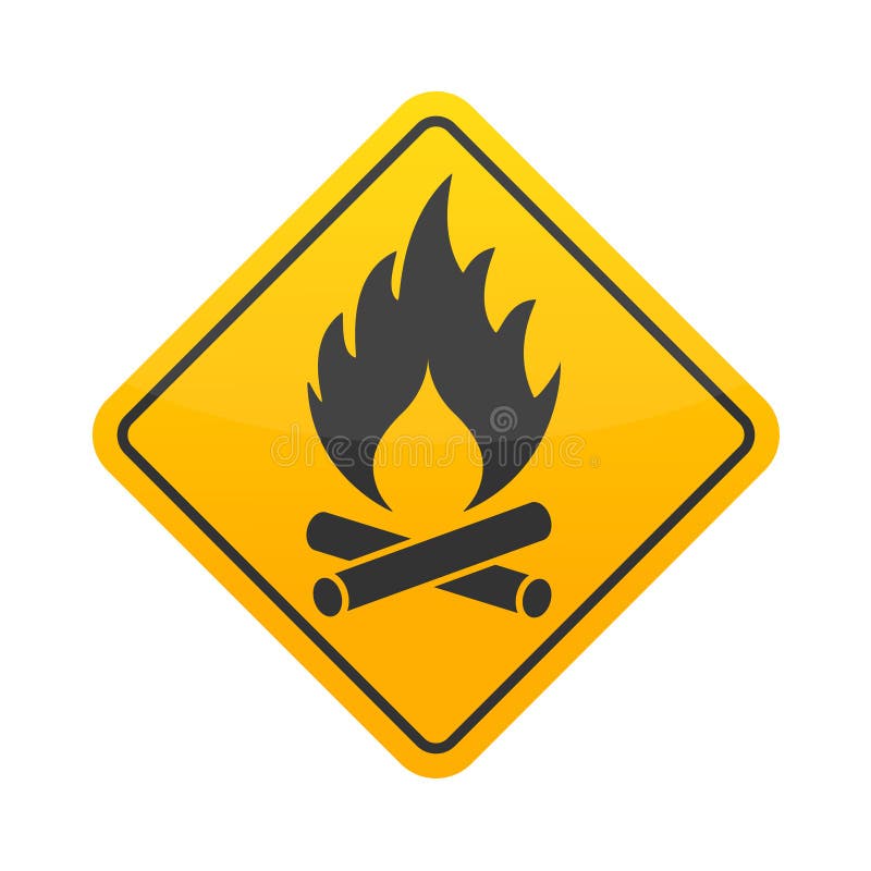 Fire. a fire warning sign stock vector. Illustration of light - 250979674