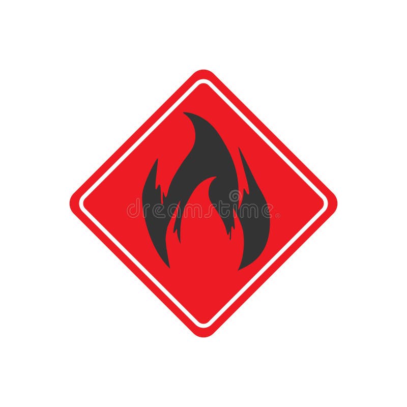 Fire Warning Sign. Warning Icon. Vector Illustration Stock Illustration ...