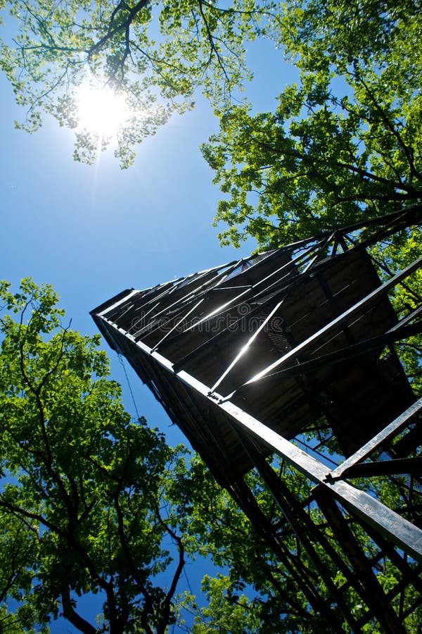 Fire Watch Tower stock image. Image of blue, pattern - 22828429