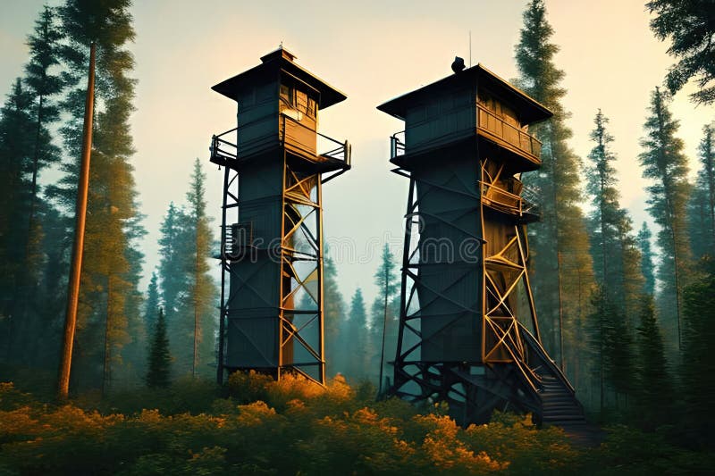 Fire Lookout Tower Stock Illustrations – 89 Fire Lookout Tower Stock ...