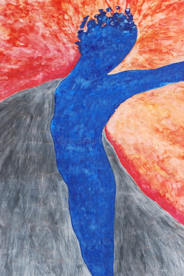 Fire and water stock illustration. Illustration of painting - 21696048