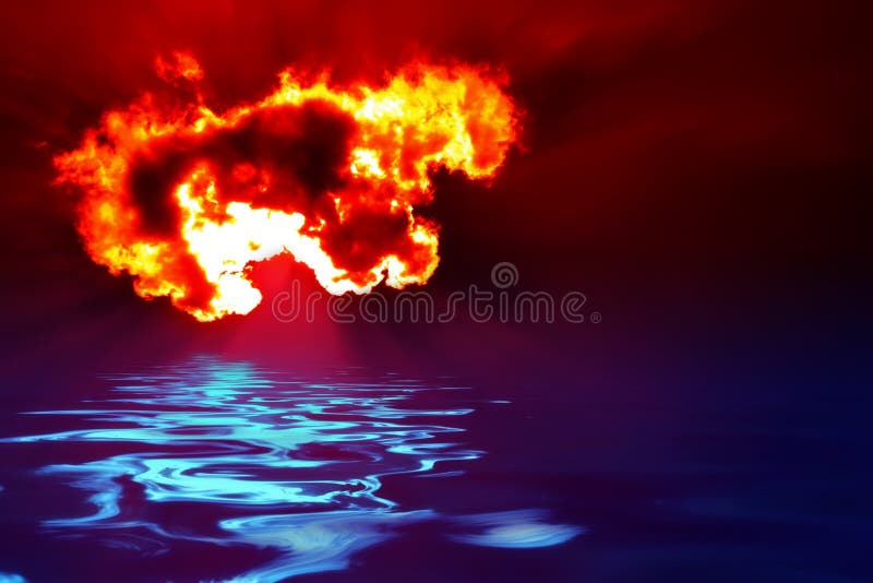 Fire and Water stock illustration. Illustration of inferno - 3304351
