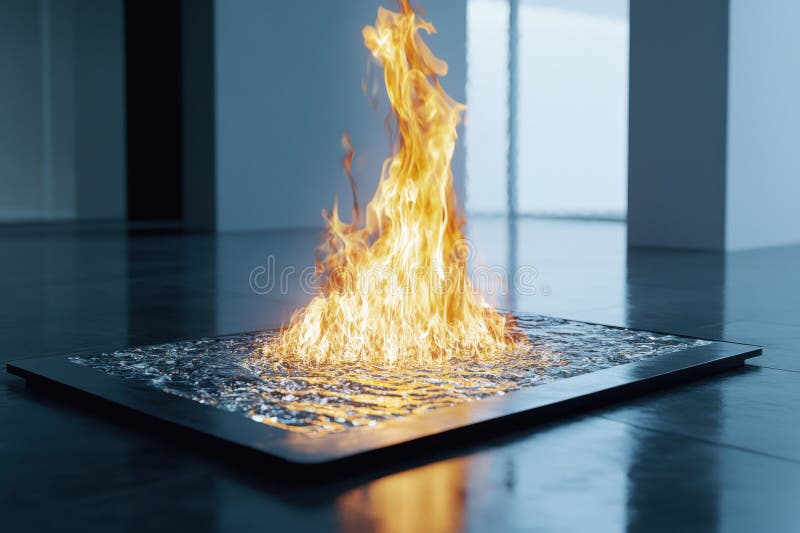 Fire and Water Blend in an Artistic Display of Elemental Contrast in a ...
