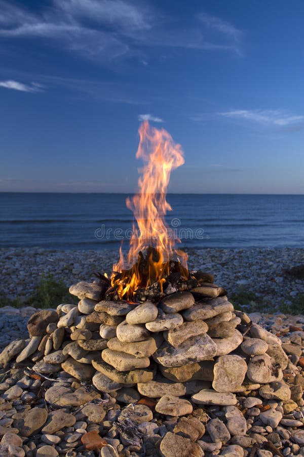 Fire and Water stock image. Image of river, kindling - 58271699