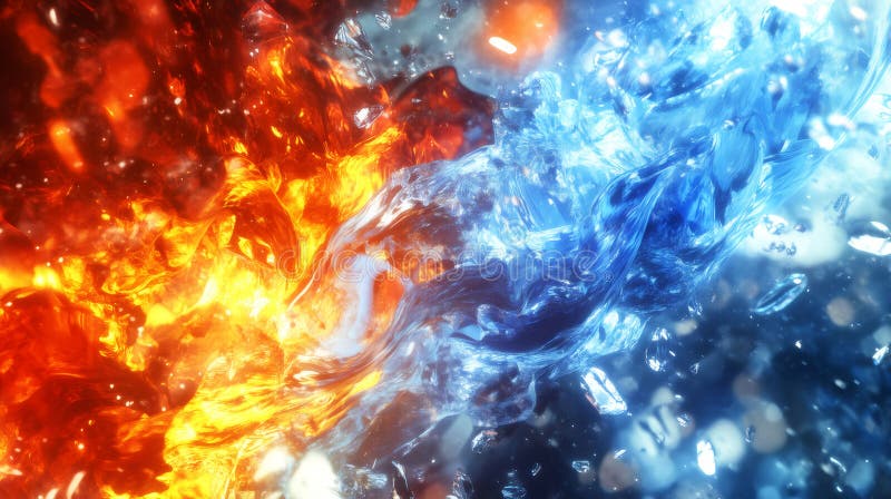 Fire and Water Clashing Together in a Symbolic Representation of ...