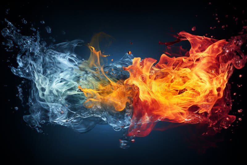 Fire and Water Collide in a Mesmerizing Dance of Elemental Forces ...