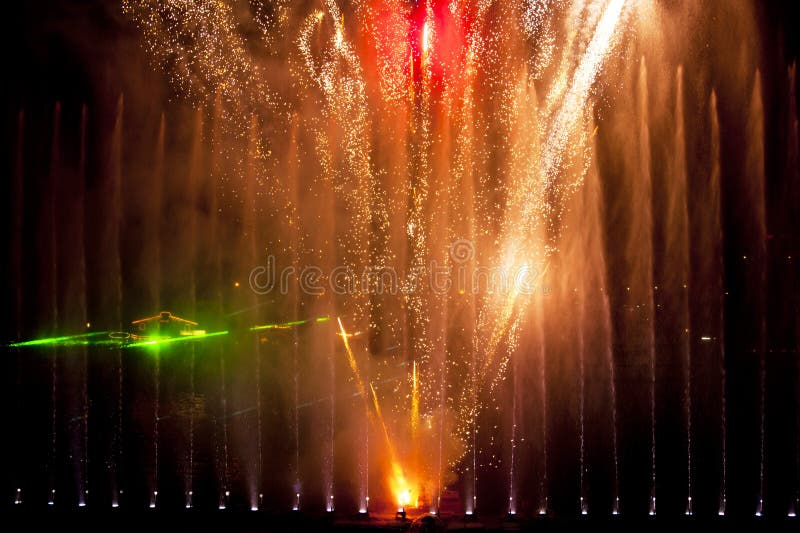 Fire and Water stock photo. Image of water, attraction - 34746360