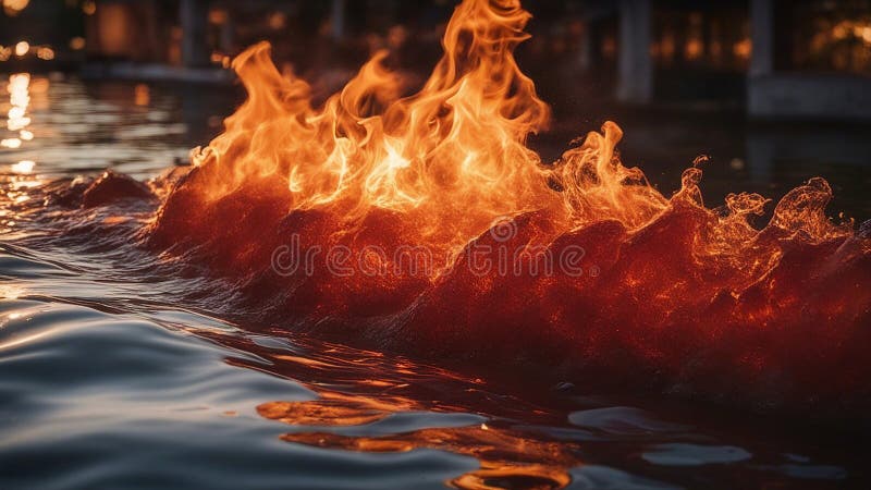 Fire in Water a Nuclear Explosion in the Ocean, Showing the Power and ...