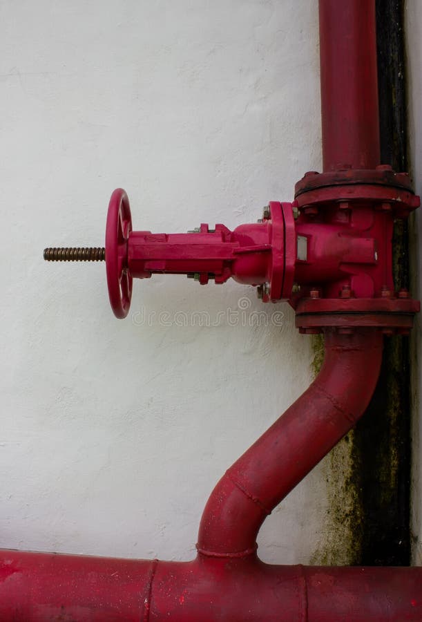 Water Pipe and Fire Valve System Control Fighting Panel Stock Image ...