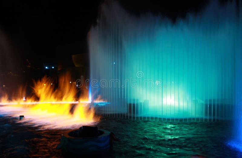 Fire & Water Show stock image. Image of colorful - 21584627